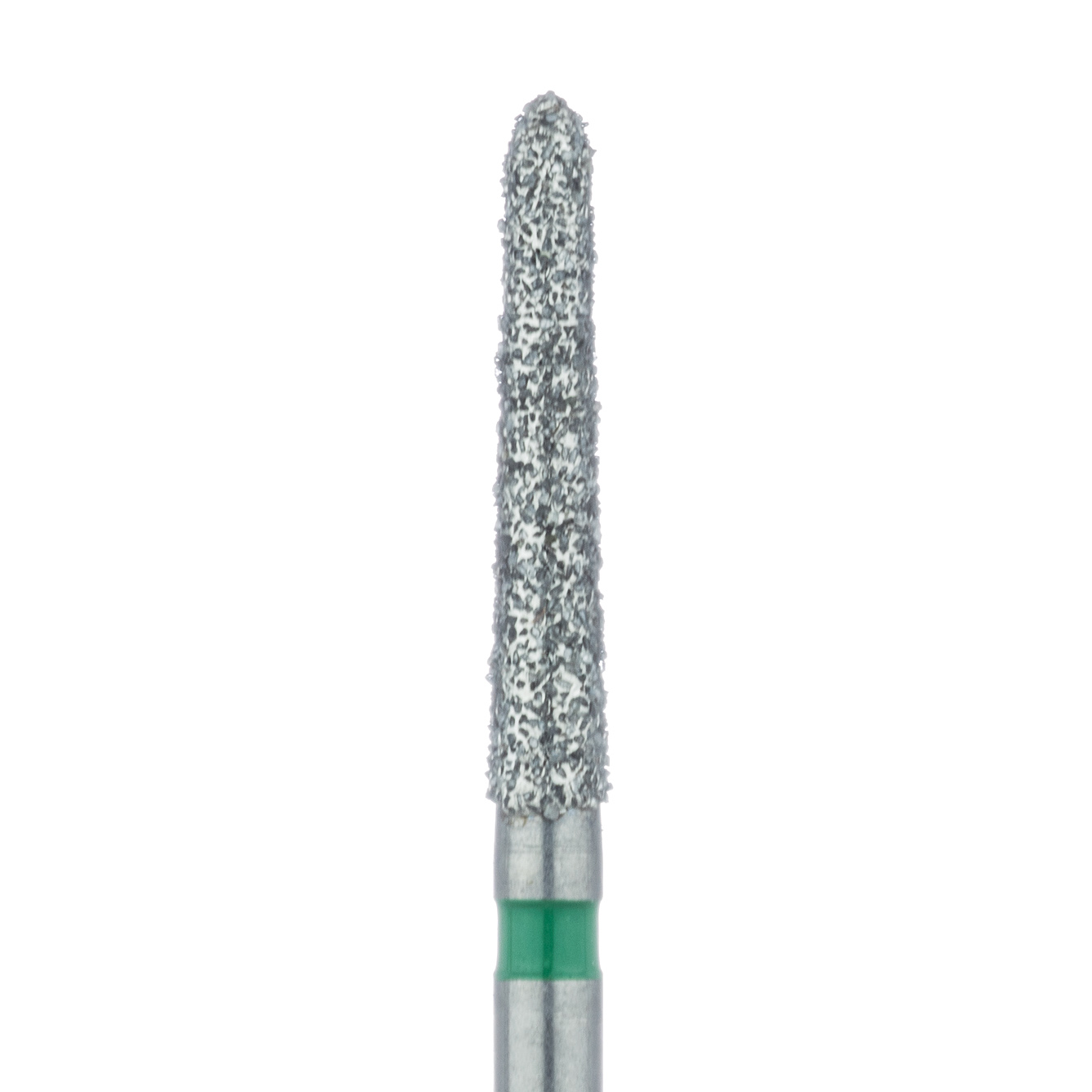 879G-018-FG Long Tapered Torpedo Diamond Bur, Shoulder, 1.8mm Ø, Coarse, FG