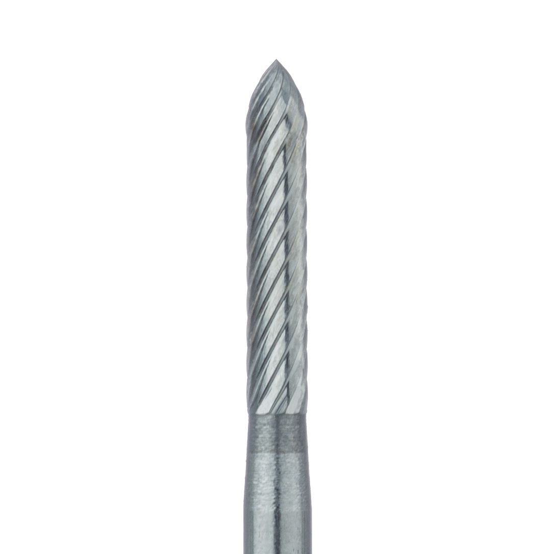 HM244-014-FG Trimming & Finishing Carbide Bur Fine, Bevel Tip 1.4mm, FG