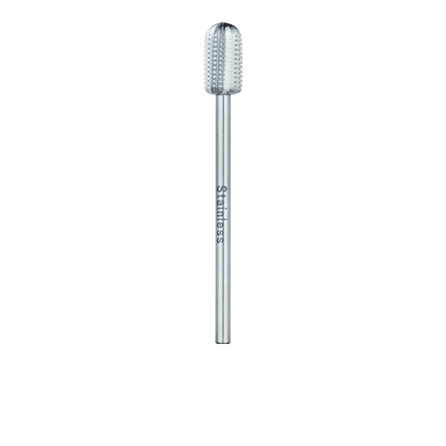 82RF-060-HP Steel Bur, Rust Free, 6.0mm Ø, Cross Cut, Rounded Cylinder ...