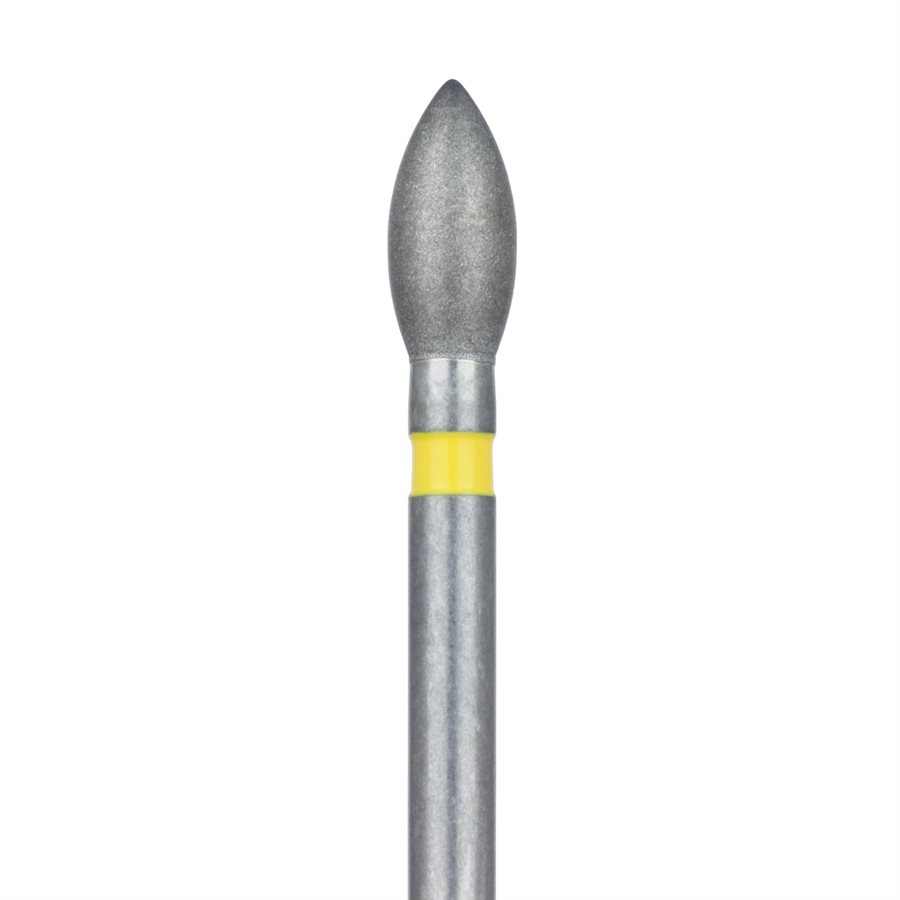 830C-023-FG Pointed Football Diamond Bur, 2.3mm Ø, Extra Fine, FG