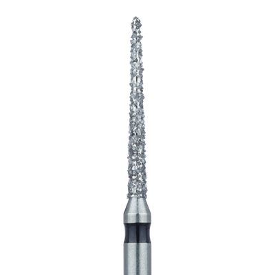 852H-012-FG Long Round End Taper Chamfer Diamond Bur, 1.2mm Ø, Super ...