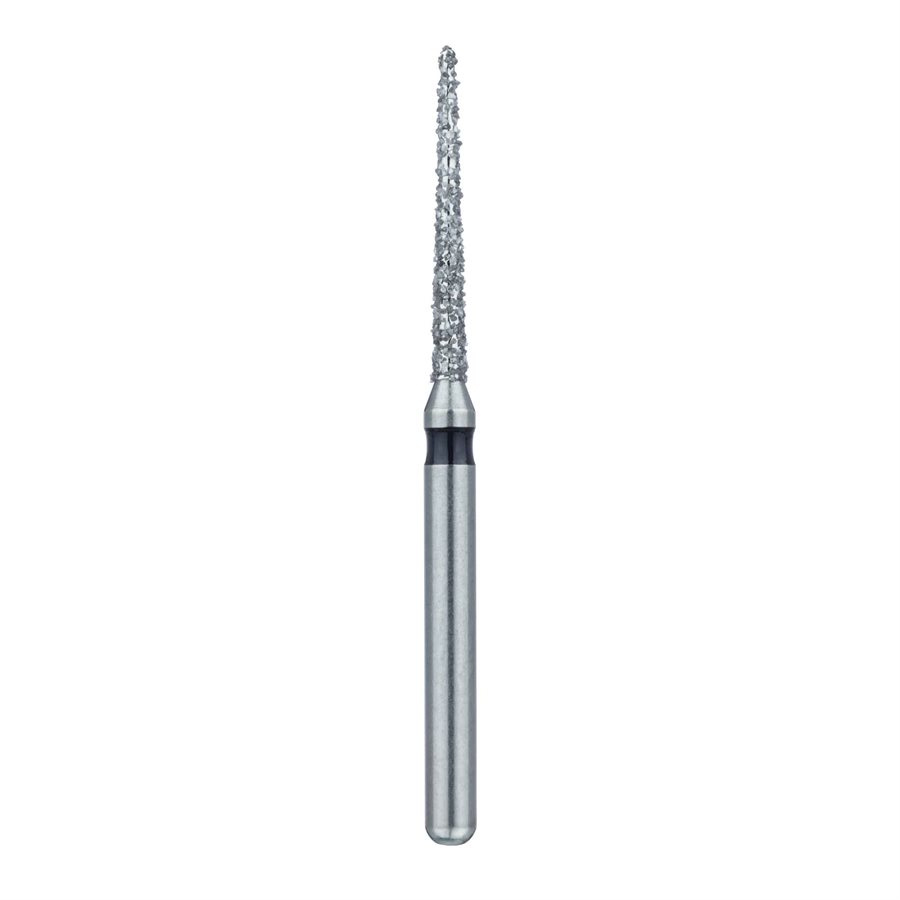 852H-012-FG Long Round End Taper Chamfer Diamond Bur, 1.2mm Ø, Super ...