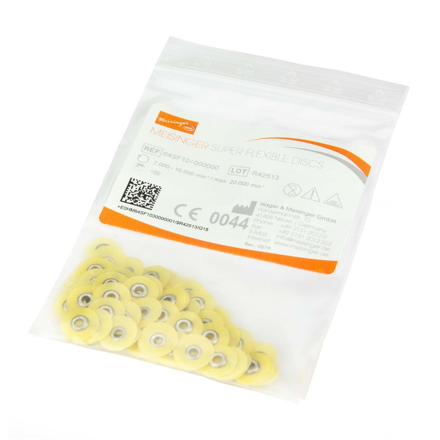 SF1040 Polisher, Super Flexible Discs, Super-Fine, 100 Pack, 10mm Ø, UNM