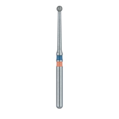 Z801L-014-FG Zirconia Diamond Bur, Long Neck Round, Medium, 1.4mm Ø, FG